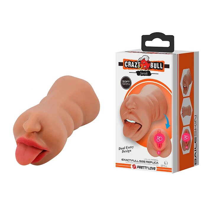 Мастурбатор Pretty Love «Crazy Bull Sarah», вагина-ротик, реалистичный, TPR