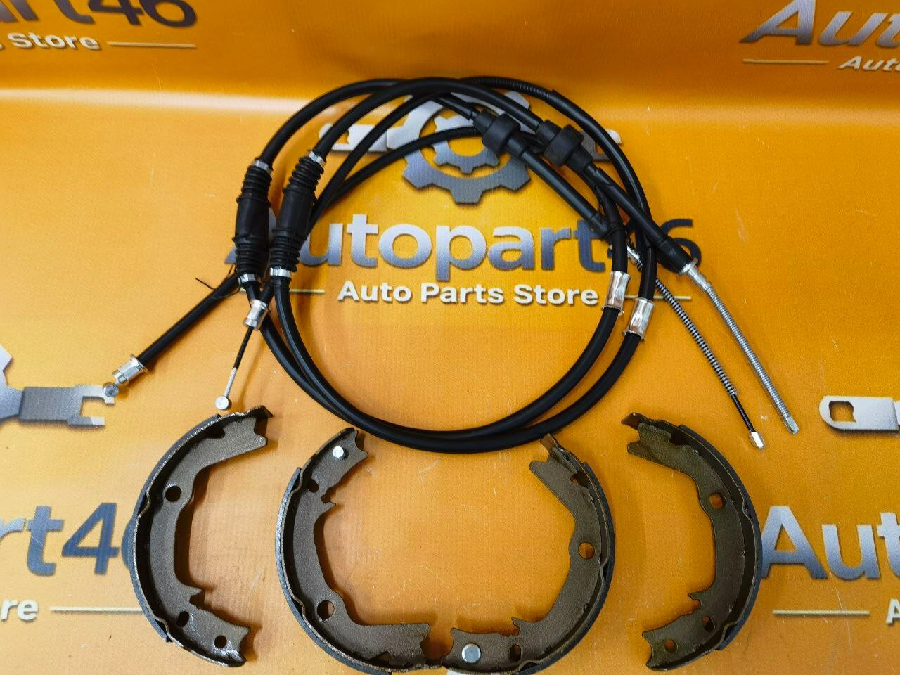 Колодки ручника лансер 9 Lancer 9 с тросами ручника тормозные колодки лансер 9