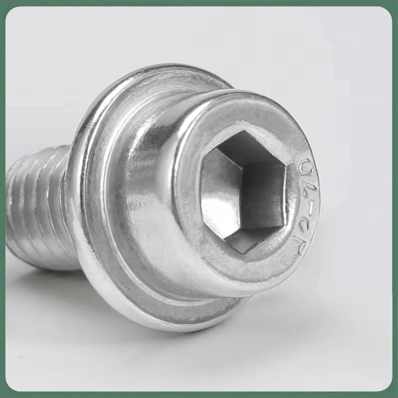 Винты с фланцевой головкой 304 A2 нержавеющая сталь M3-M12 с шайбой 5-60 мм M5 5Pcs, 50mm