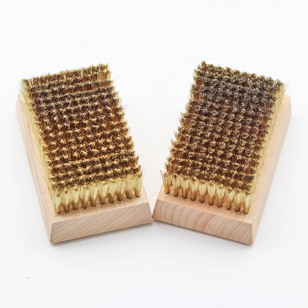 Медная щетка для чистки роликов, латунная проволочная щетка, 0.076mm, 2 Pieces