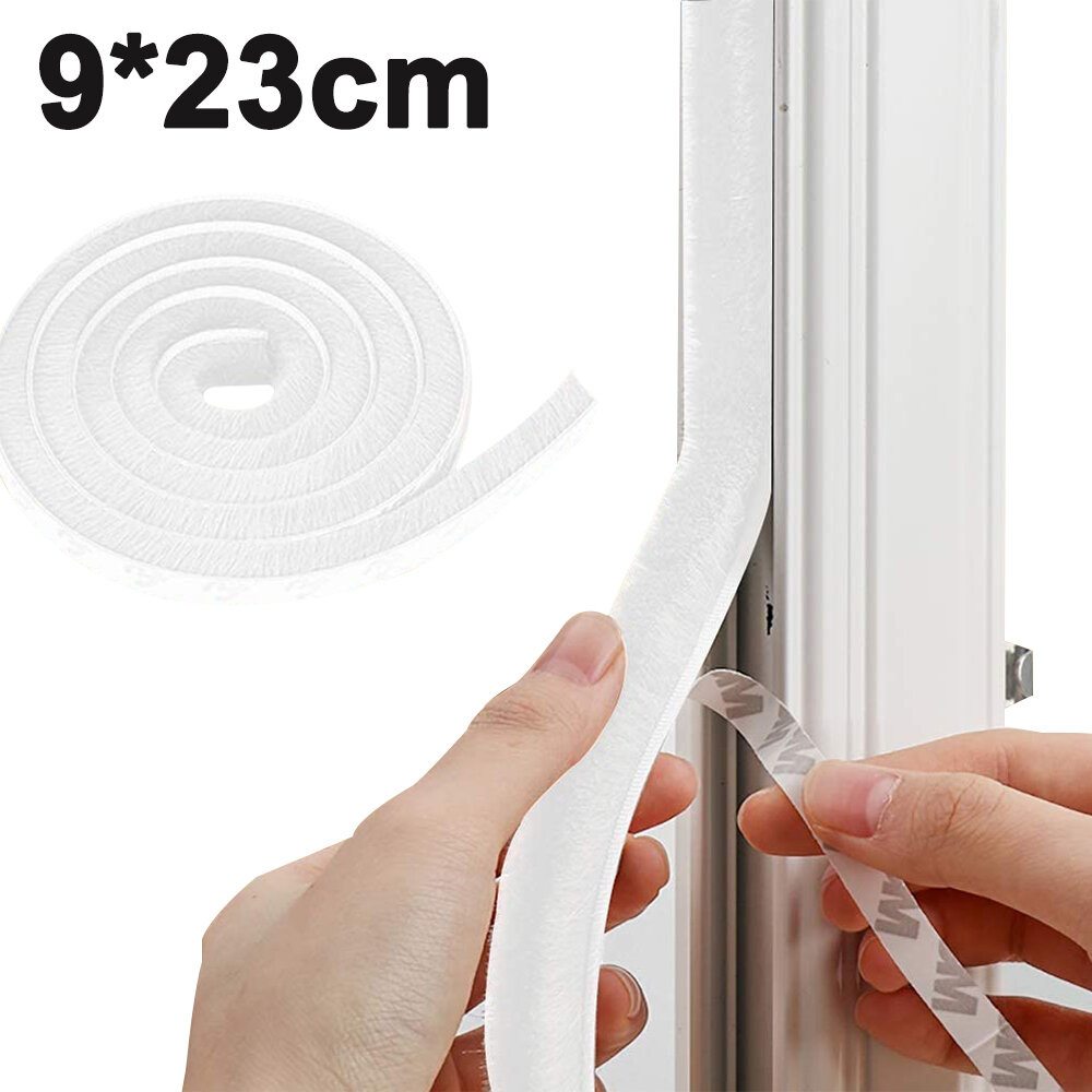 Уплотнительная лента с щеткой для окон и дверей, самоклеящаяся войлочная изоляционная лента, защищающая от ветра, пыли,