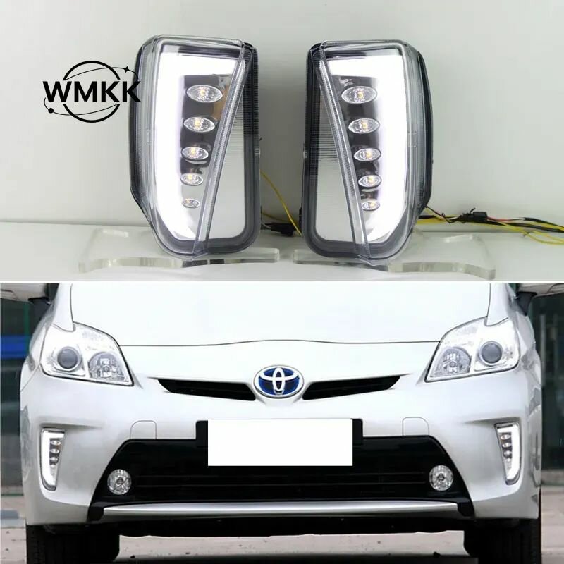 Фары автомобильные, Огни дневные ходовые, 2 шт, арт. Toyota Prius XW30 Restyling 2012-2015