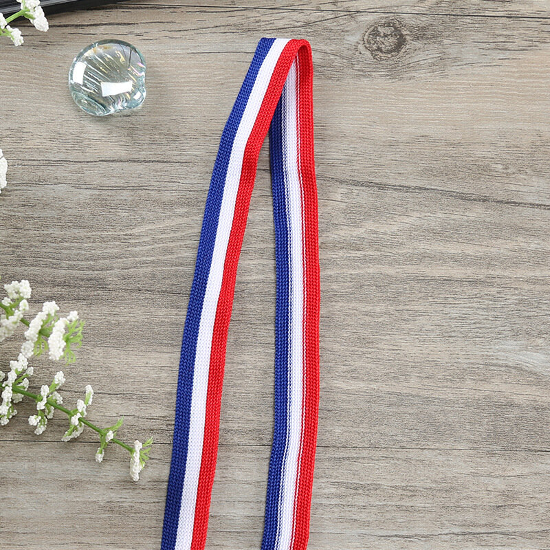 Пояс из ленты, мужской, полиэстер, красный, белый, синий