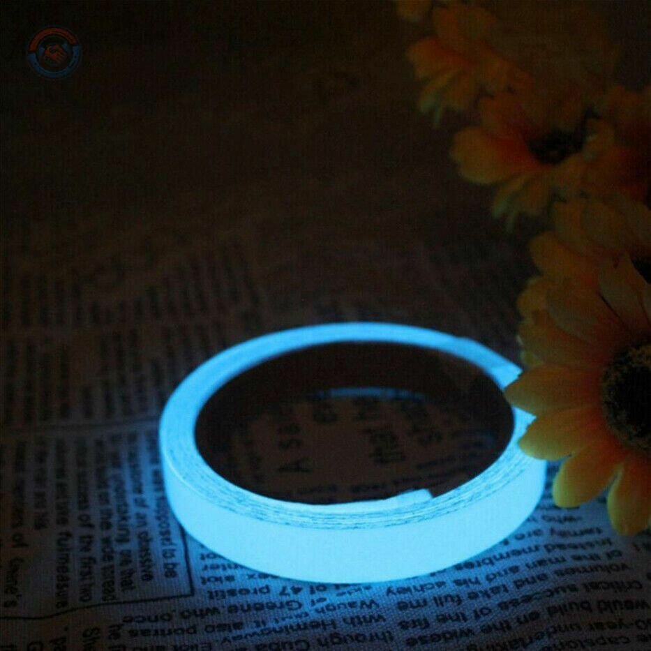 Светящаяся клейкая лента 3 м, фосфоресцентная самоклейка для декора, безопасная ПВХ пленка, 5 ярких цветов, светится в темноте после зарядки