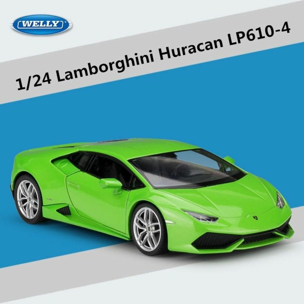 WELLY 1:24 Lamborghini Huracan LP610-4 Модель Гоночного Автомобиля Из Сплава, Отлитая Под Давлением