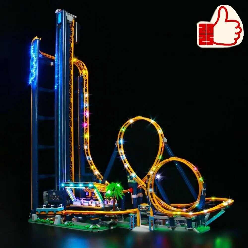 Эксклюзивная LEDподсветка для роллерных горок модели 10303, кроме конструктора