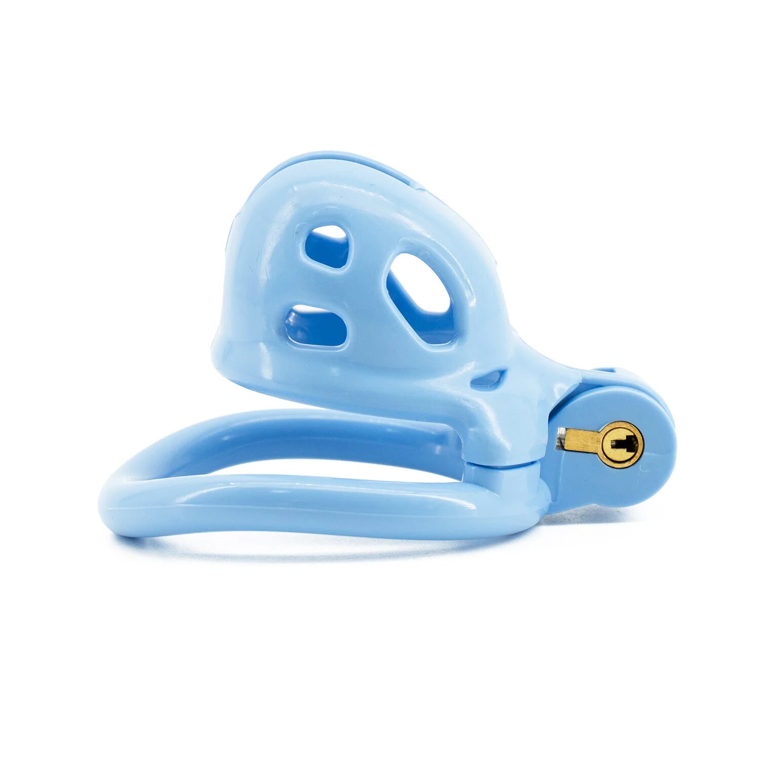 6 размеров CB Нейлоновая клетка целомудрия Секс-игрушка Мужской пенис Связывание Super Nub-blue