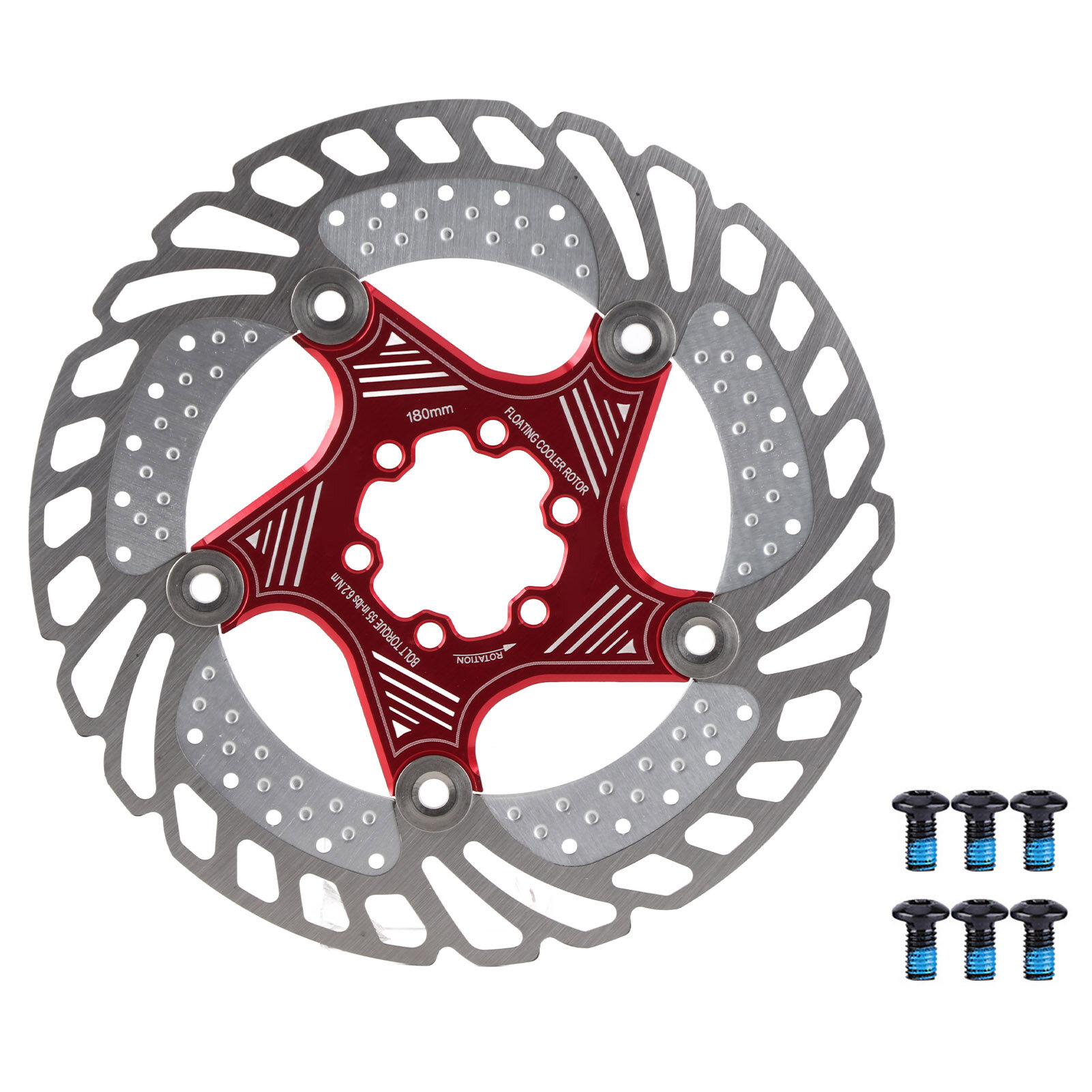 Stainless Steel Bike Cycling Disc Brake Cooling Floating Rotor (180mm)