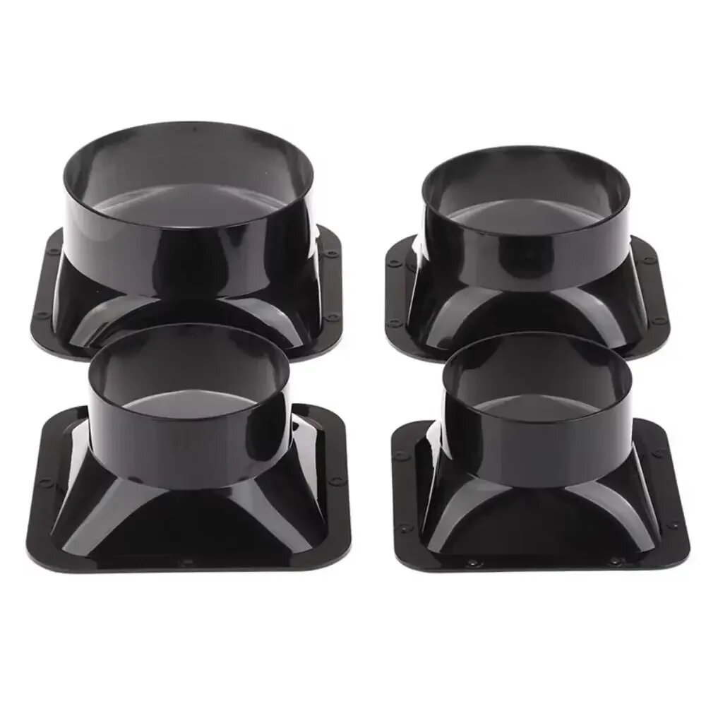 Настенный фланцевый соединитель из АБС-пластика черный 200