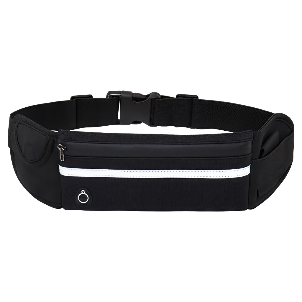 Многофункциональная поясная сумка для бега, спортивная противоугонная поясная сумка для личного мобильного телефона на открытом воздухе-черный