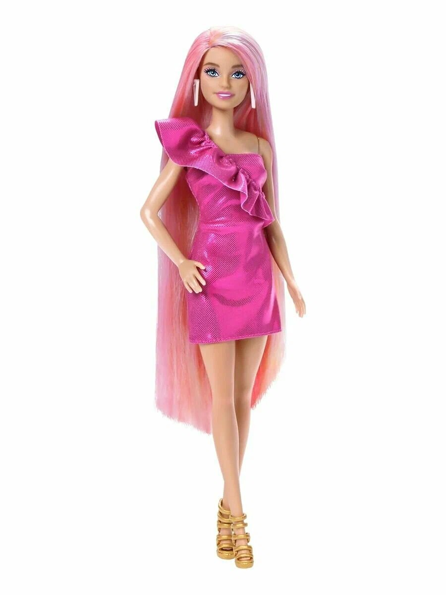 Mattel Barbie Fun & Fancy Hair JDC85 кукла Барби с длинными волосами и аксессуарами