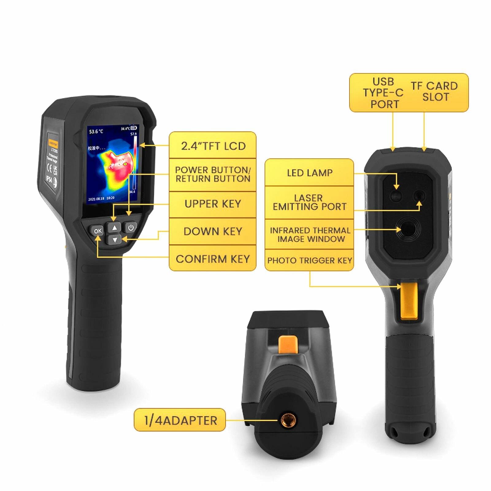 LODESTAR LTi120S Инфракрасный тепловизор 2.4", 10800 пикселей, IP54, Измерение температуры