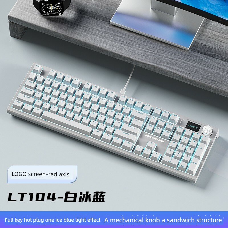 Механическая клавиатура Langtu LT104, проводная, для офиса, игр, высококачественная, для ноутбука, с RGB-подсветкой, в