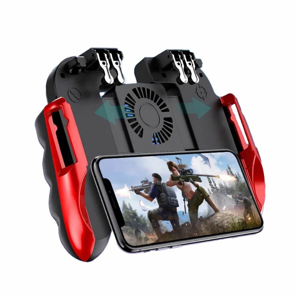 Игровой контроллер для смартфона, джойстик с вентилятором для FPS PUBG, iPhone, iOS, Android, геймпад, вентилятор для охлаждения смартфона