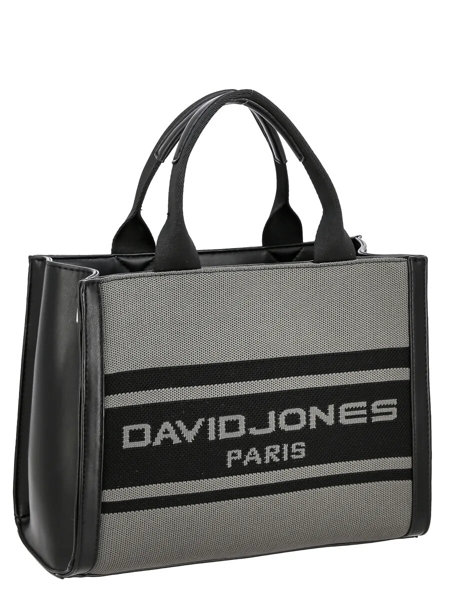 Сумка тоут DAVID JONES, черный, серый — фото 1