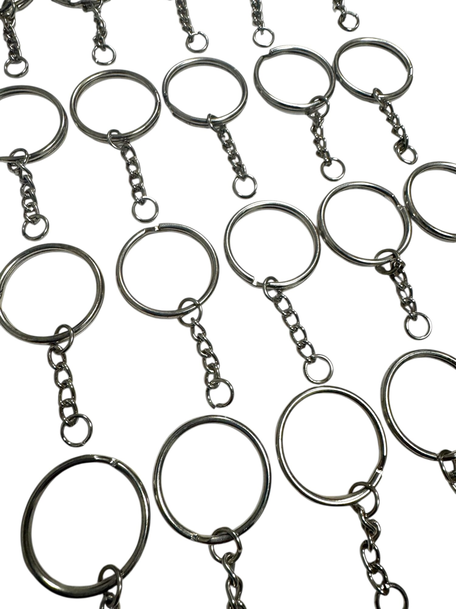 Набор фурнитуры "Энергия движения", для брелоков, основа с цепочкой и кольцом, 20 шт, серебристый