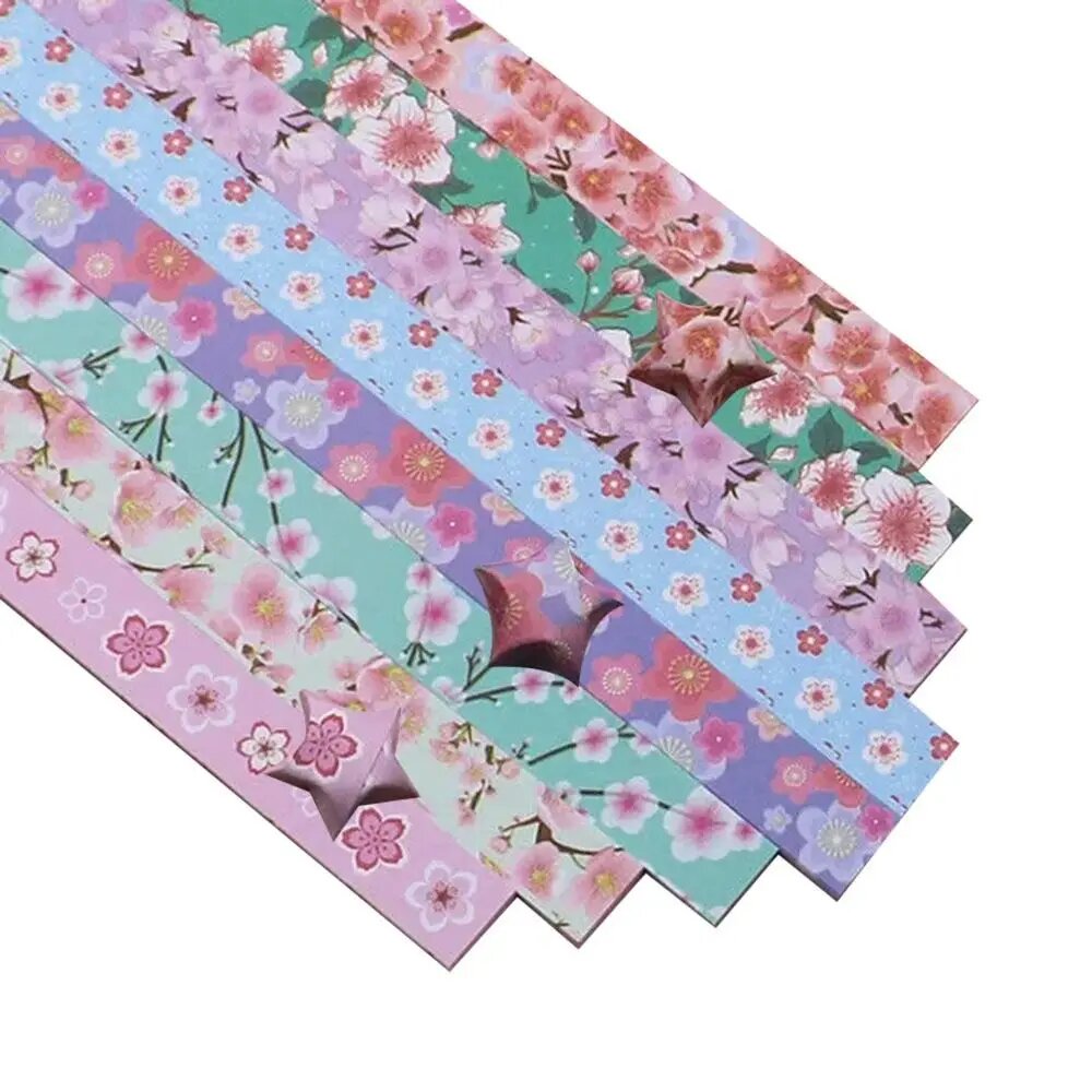 Бумажная полоска для оригами звезды Розовый, 12