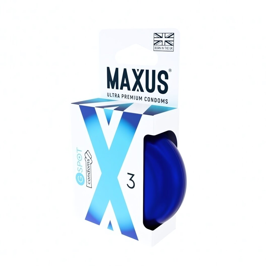 Презервативы MAXUS G SPOT №3 X-EDITION, гладкие, двойная спираль, кейс, прозрачные