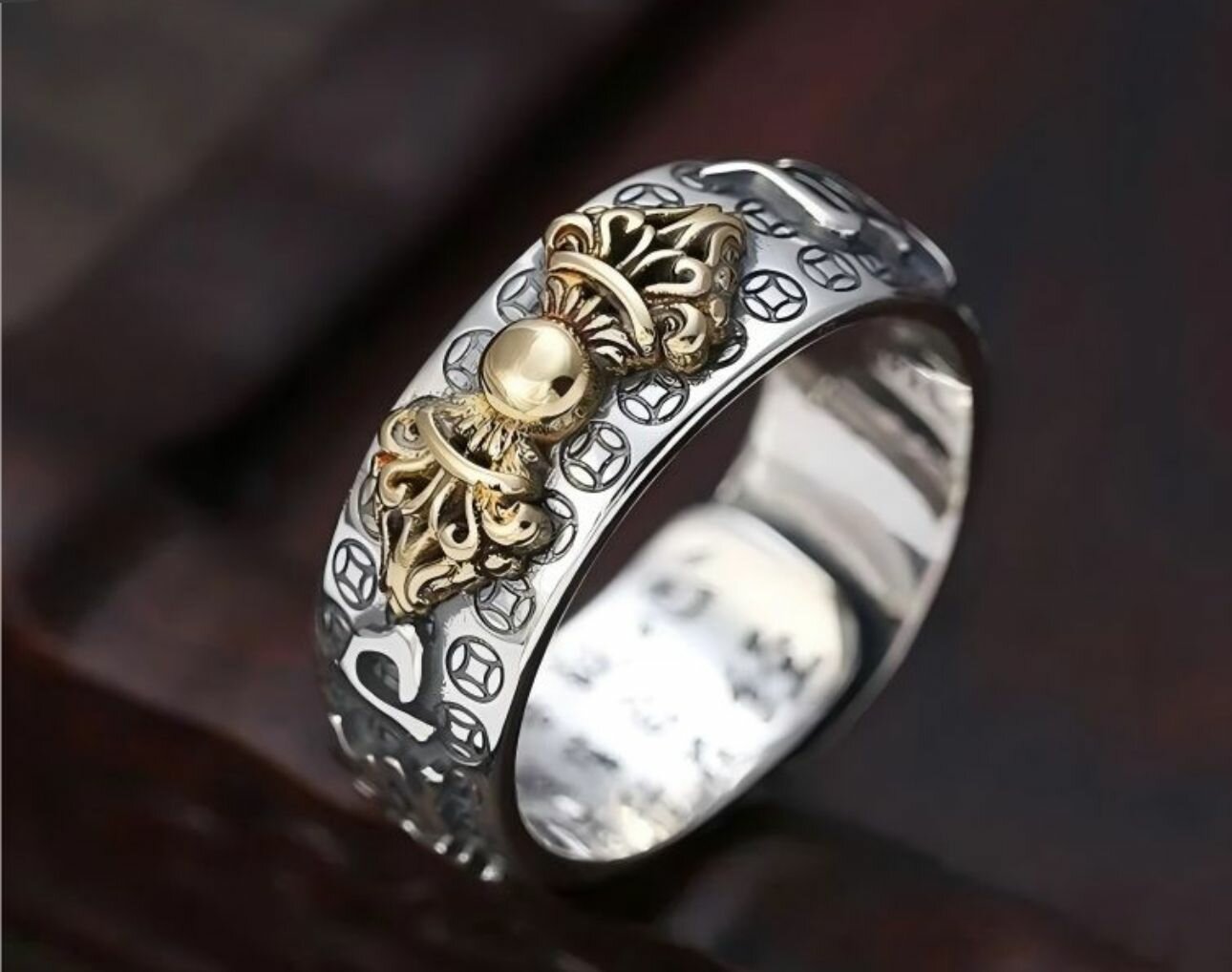 Кольцо - оберег "Ваджра" регулируемое