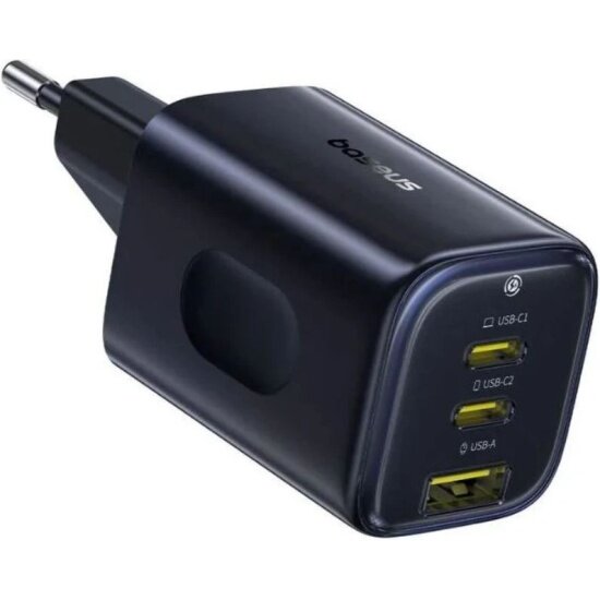 Сетевое зарядное устройство Baseus PicoGo AE11 Fast Charger 2xUSB-C+USB-A 100W EU, черный