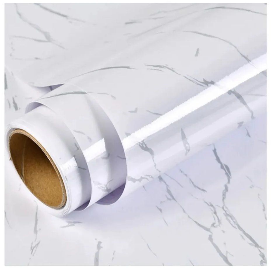 "Белая" самоклеющаяся водостойкая защитная термостойкая алюминиевая пленка, фольга, защитный экран для кухни 0,6х3 м