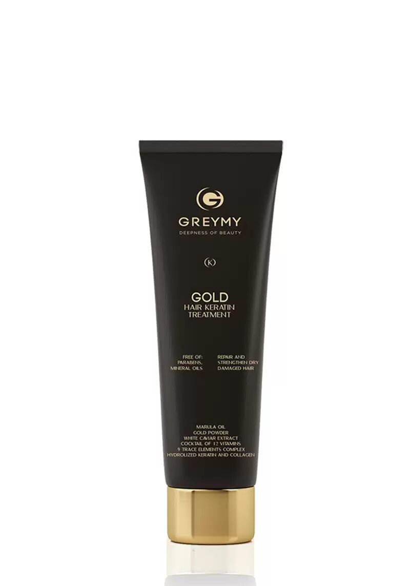 Greymy Gold Hair Keratin Treatment - Кератиновый крем для выпрямления с частицами золота 100 мл