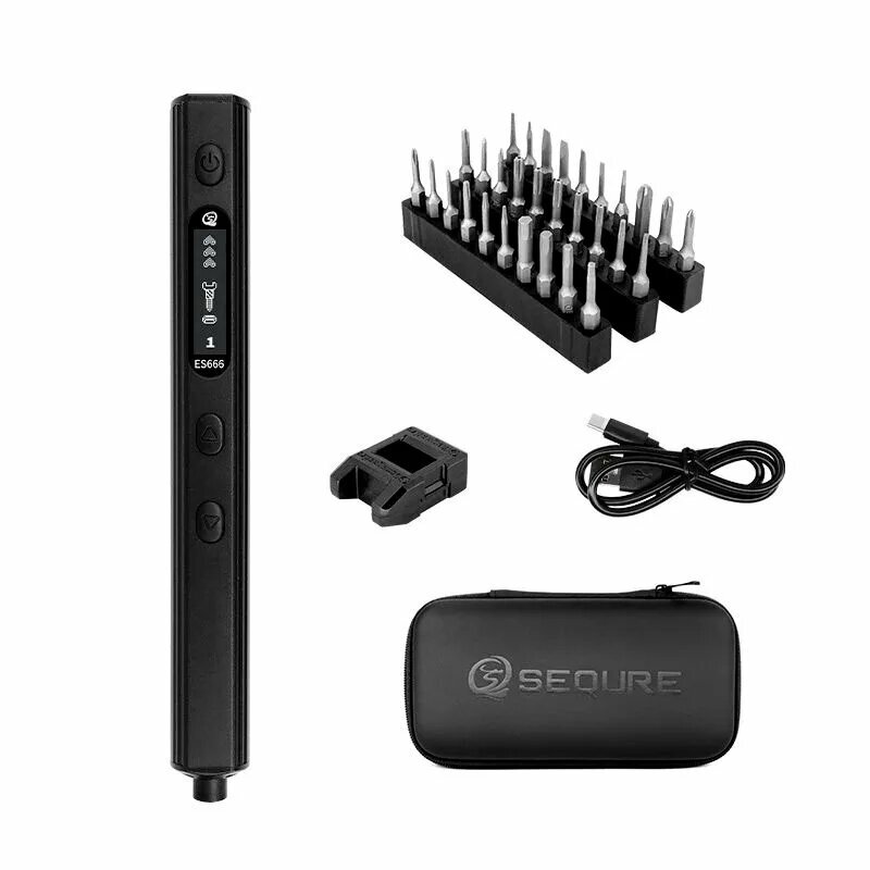 SEQURE ES666 Smart Somatosensory Recognition Electric Screwdriver Kit, подходит для ремонта, разборки, сборки электроники