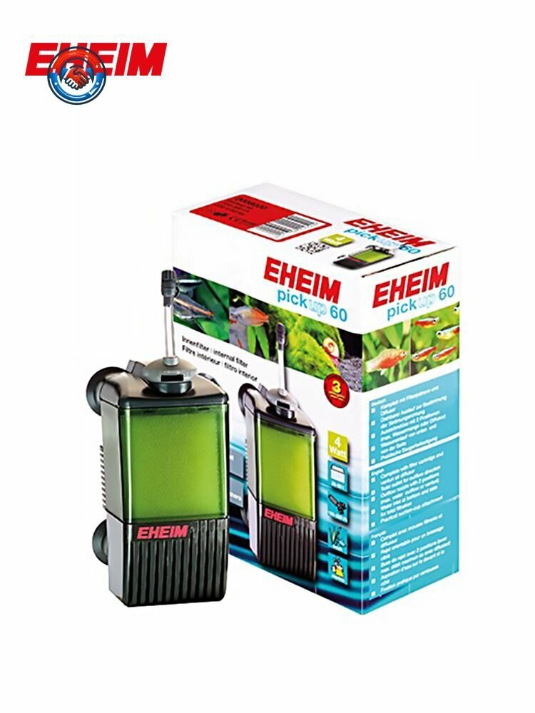 Компактный внутренний аквариумный фильтр EHEIM pickup, легкая чистка без остановки насоса, для аквариумов до 160 л, поворотный патрубок, готов к работе