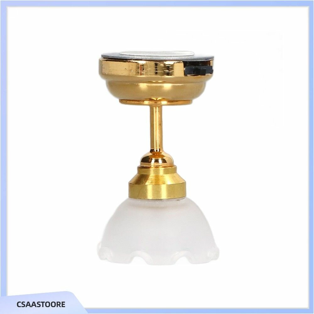 1:12 купольный светильник, цветок, LED, миниатюрный, для кукольного домика