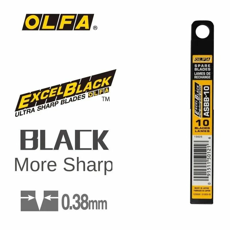 10 универсальных лезвий ASBB-10 диаметром 9 мм можно разбить на 13 секций. Excel black