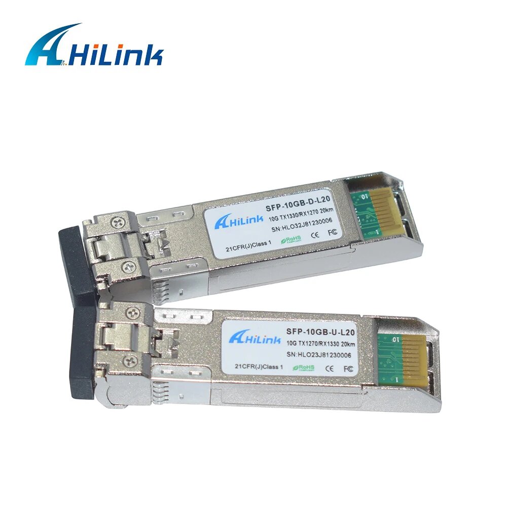 HiLink SFP+ 10Гбит BIDI оптический модуль LC 20 км 10 pairs