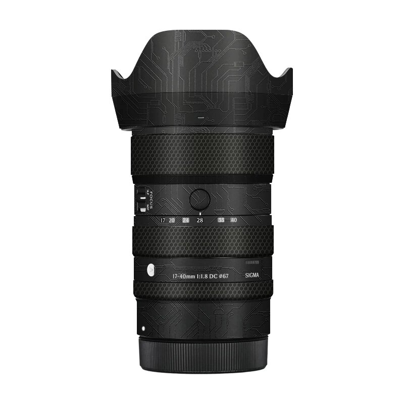 Защитная пленка для объектива Canon RF - Черный с цепью, совместима с Sigma 17-40mm F1.8