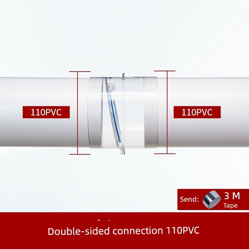 Двусторонний вентиляционный клапан для ванной комнаты с обратным потоком для соединений 110 мм ПВХ трубы