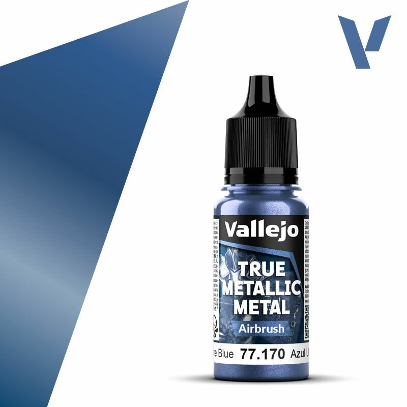 Акриловая краска для моделирования - Vallejo True Metallic Metal - Ultramarine Blue (Airbrush)