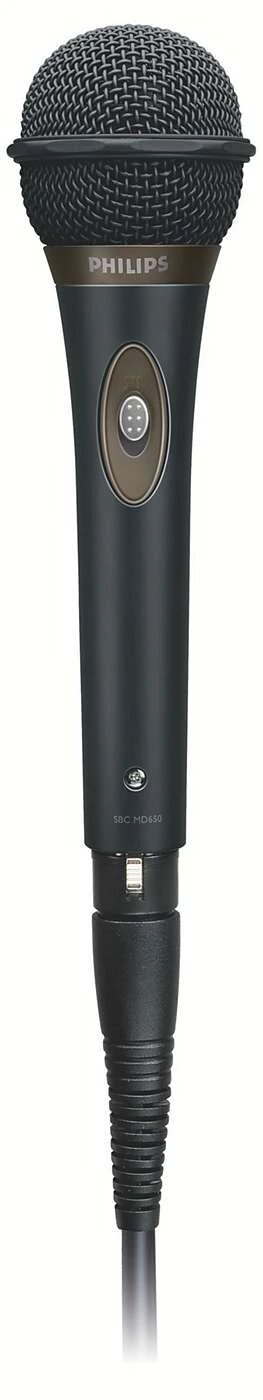 Микрофон Philips SBCMD650 (шнур 5м, поглощение шума) черный.