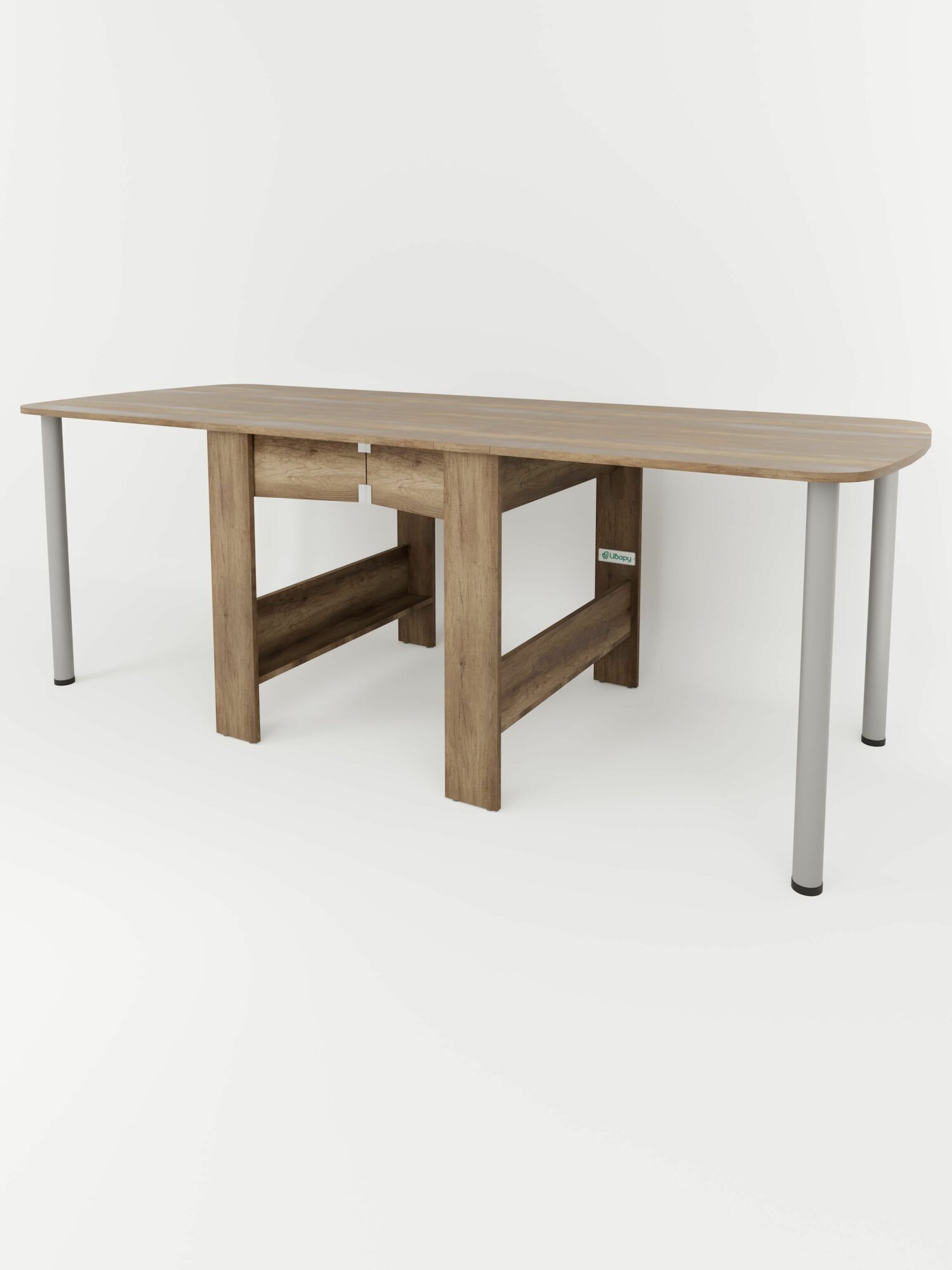 Стол раскладной трансформер обеденный Оригами Ивару 83х215х73,5 см Кухонный стол раскладной Дуб каньон