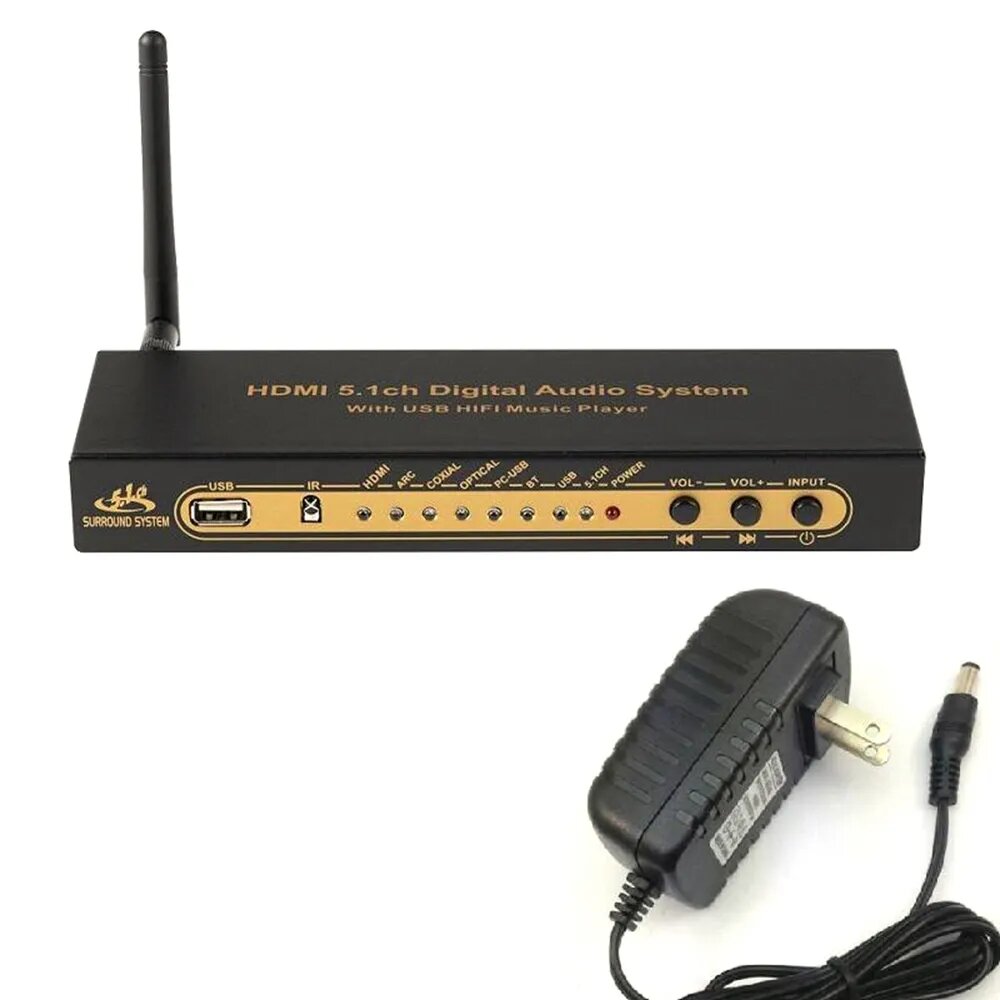 HD851BT DTS AC3 5.1 Audio Converter Decoder HDMI Extractor 4K ARC SPDIF Coxial Optical Splitter с блютус-США Plug