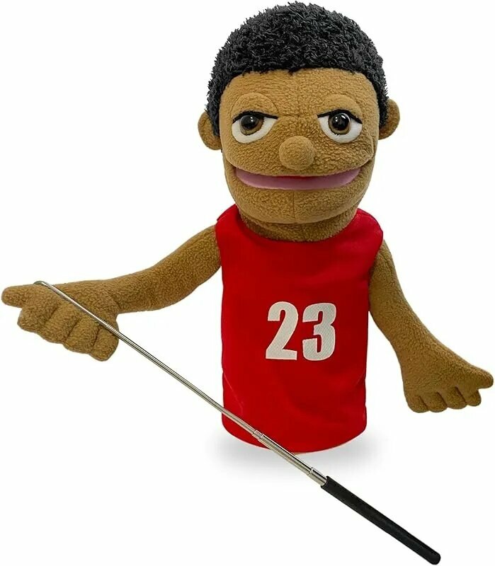 Ручная кукла Спортсмен 50 см Мягкая игрушка с подвижным ртом для детей и взрослых