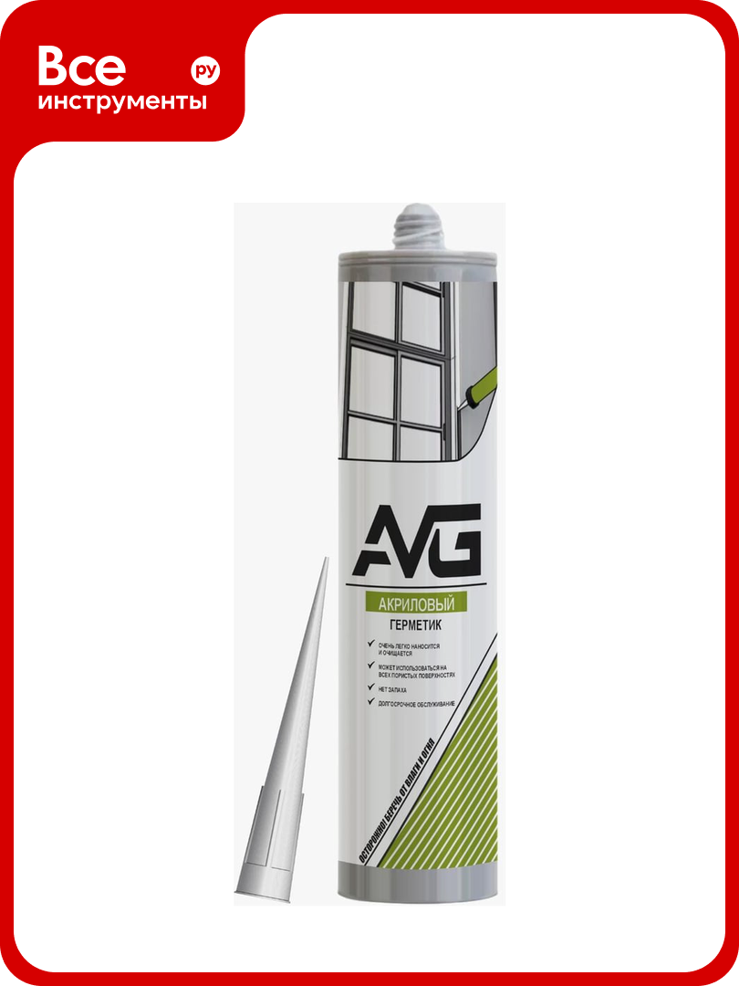 Акриловый герметик AVG Акрил белый