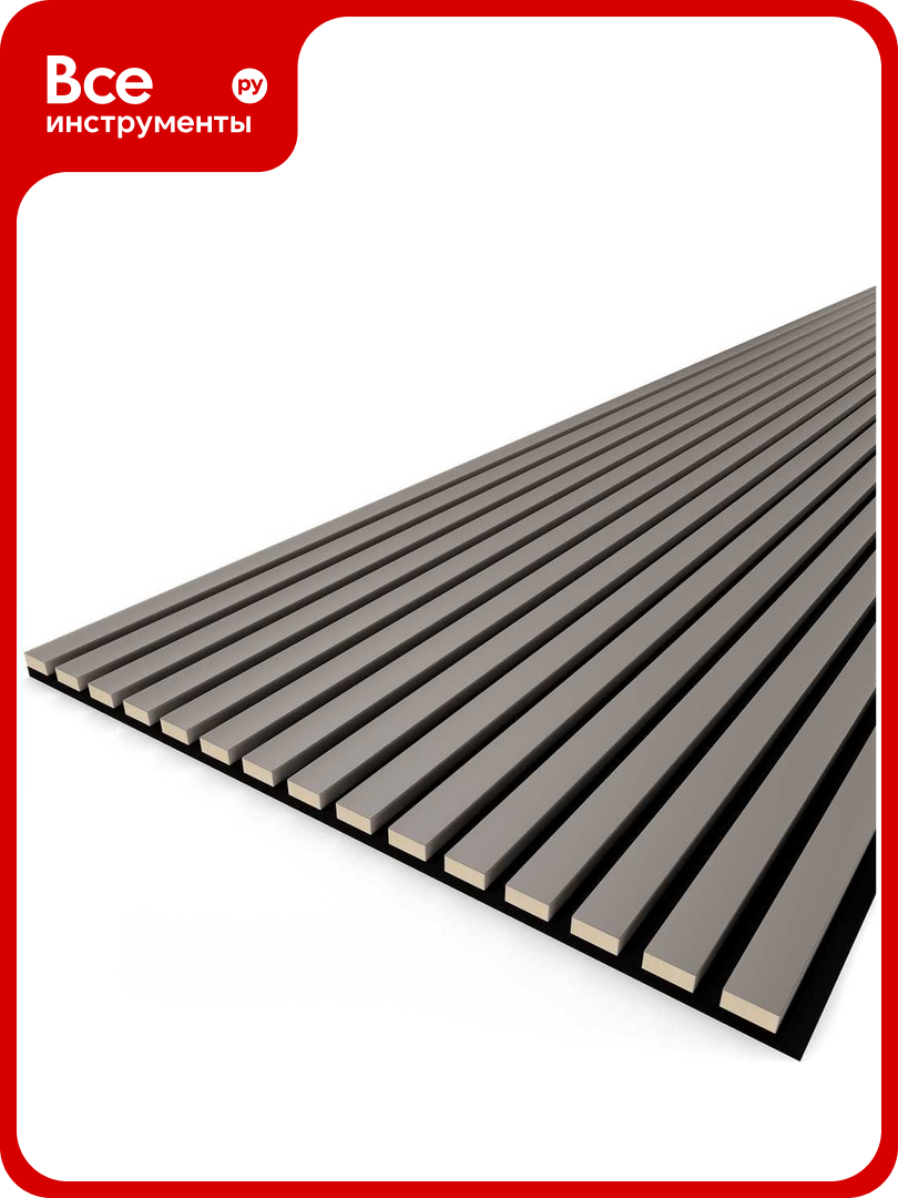 Панель стеновая акустическая STELLA Trend De Luxe Sandgrau 2780x600x21 мм, уп.1шт ЦБ-00016388