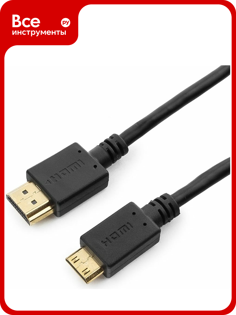 Кабель Cablexpert HDMI-mini HDMI 19M/19M 3.0м v2.0 3D Ethernet медь, позол. разъемы, экран, черный