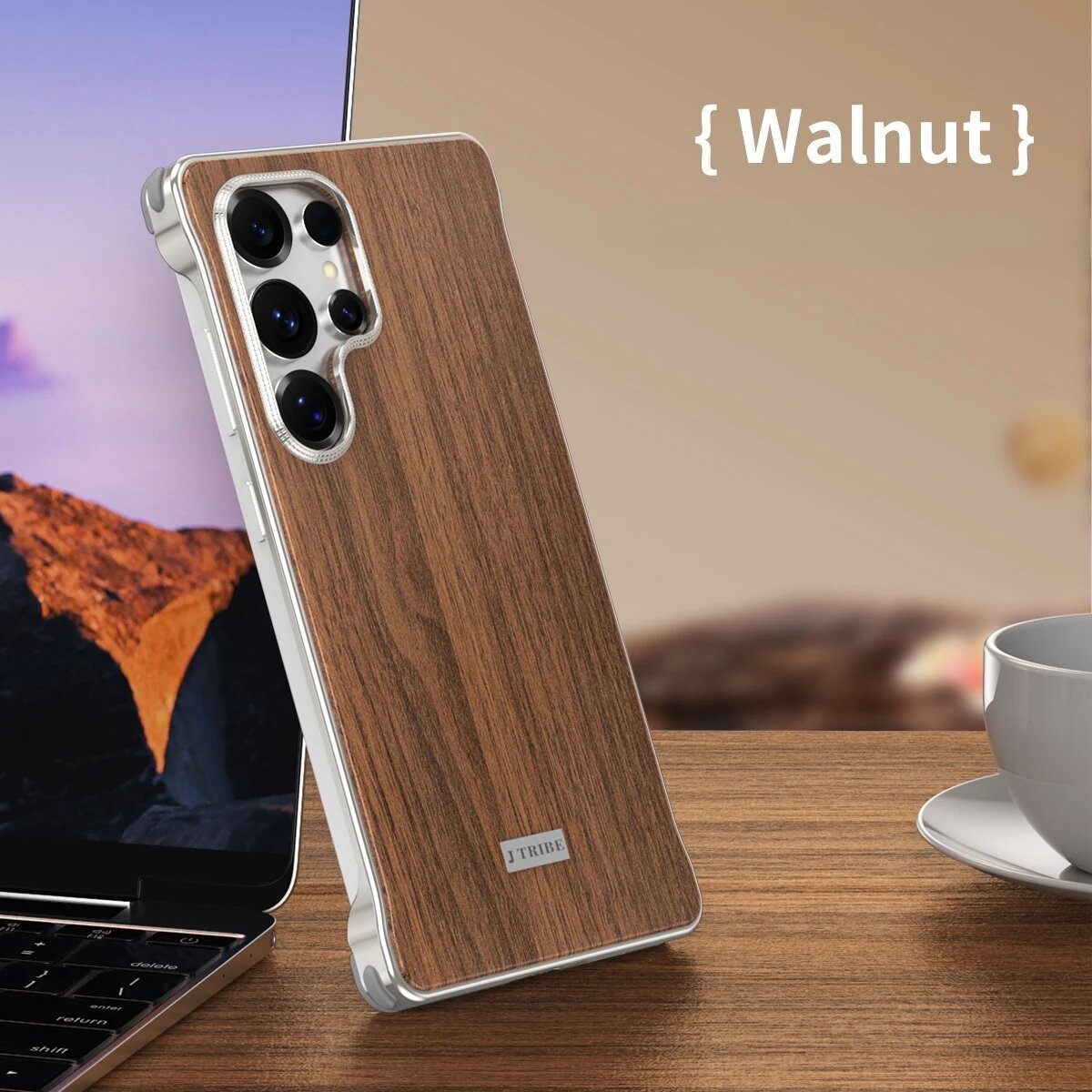 Деревянный магнитный чехол для Samsung Galaxy S25 S24 S23 Ultra Cover из сплава металла из настоящего дерева, безопасный противоударный чехол на воздушной подушке