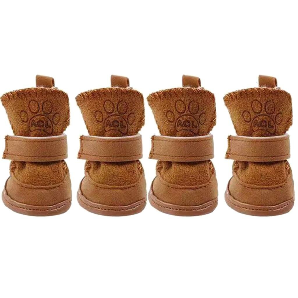Зимние ботинки для собак, Коричневый - номер 2