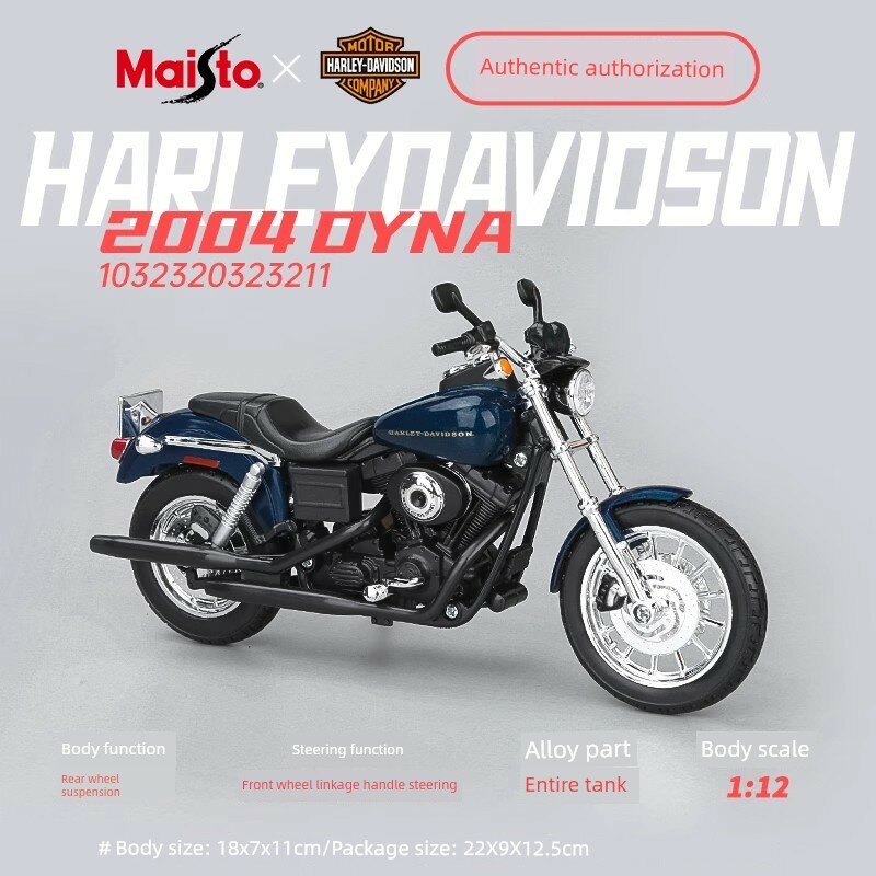1994 Harley Dyna модель синий сплавный мотоцикл коллекционный