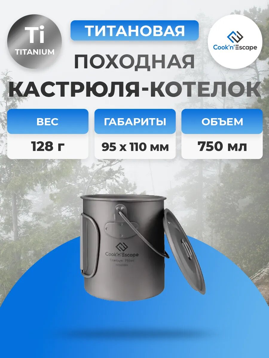 Титановая кастрюля Titanium Soloist 750 мл