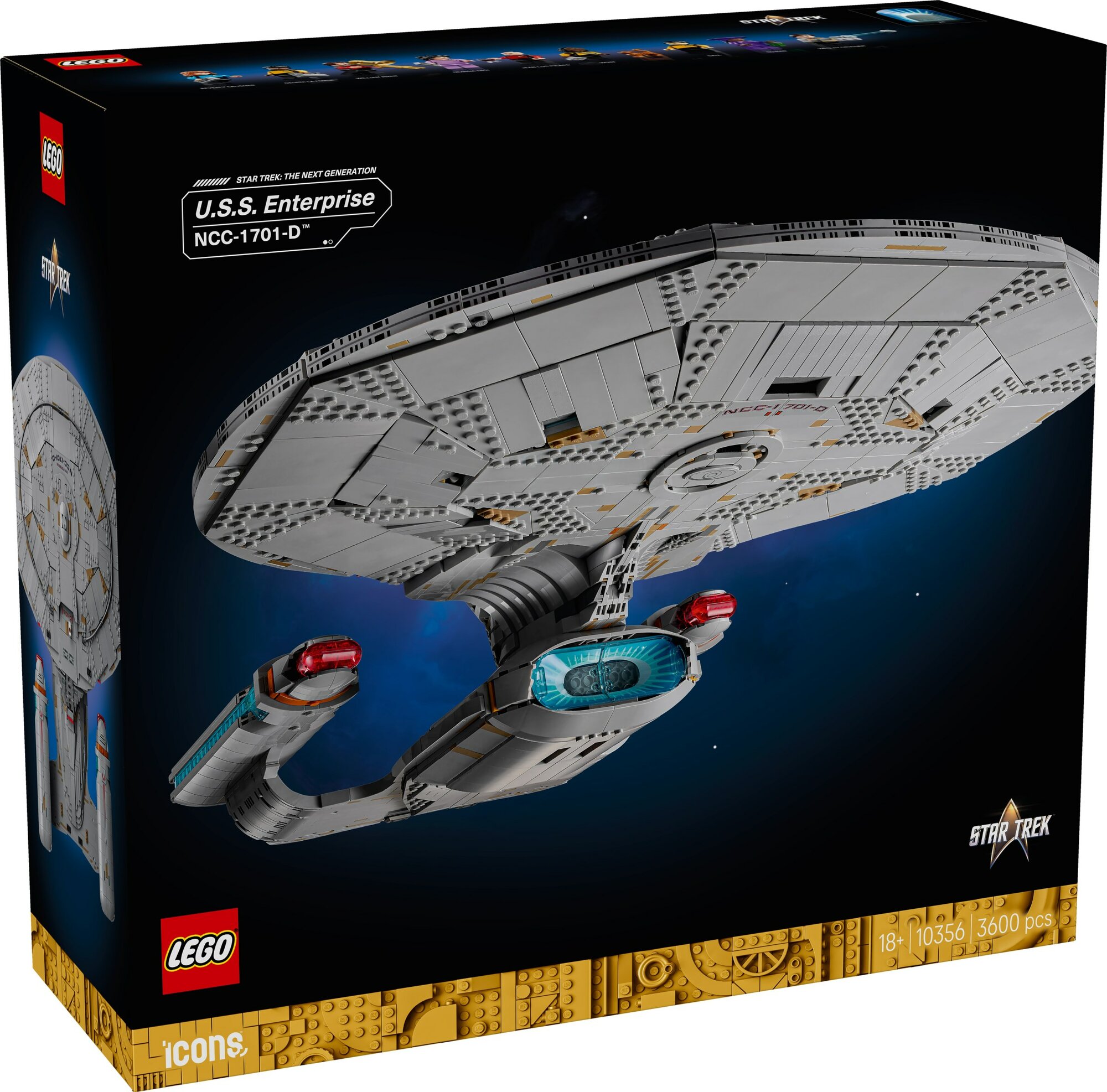 Конструктор LEGO Icons 10356 Star Trek U.S.S. Enterprise, 3600 деталей, 18+