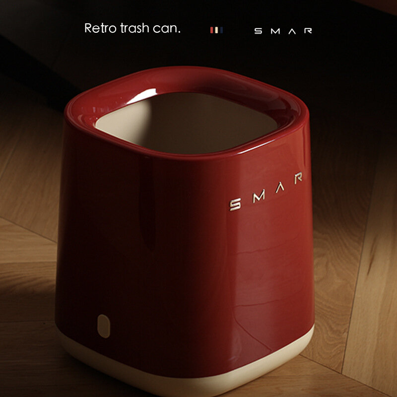 Роскошная офисная урна красного цвета, большая емкость, двухслойная урна, высококачественная корзина для мусора в спальне и ванной