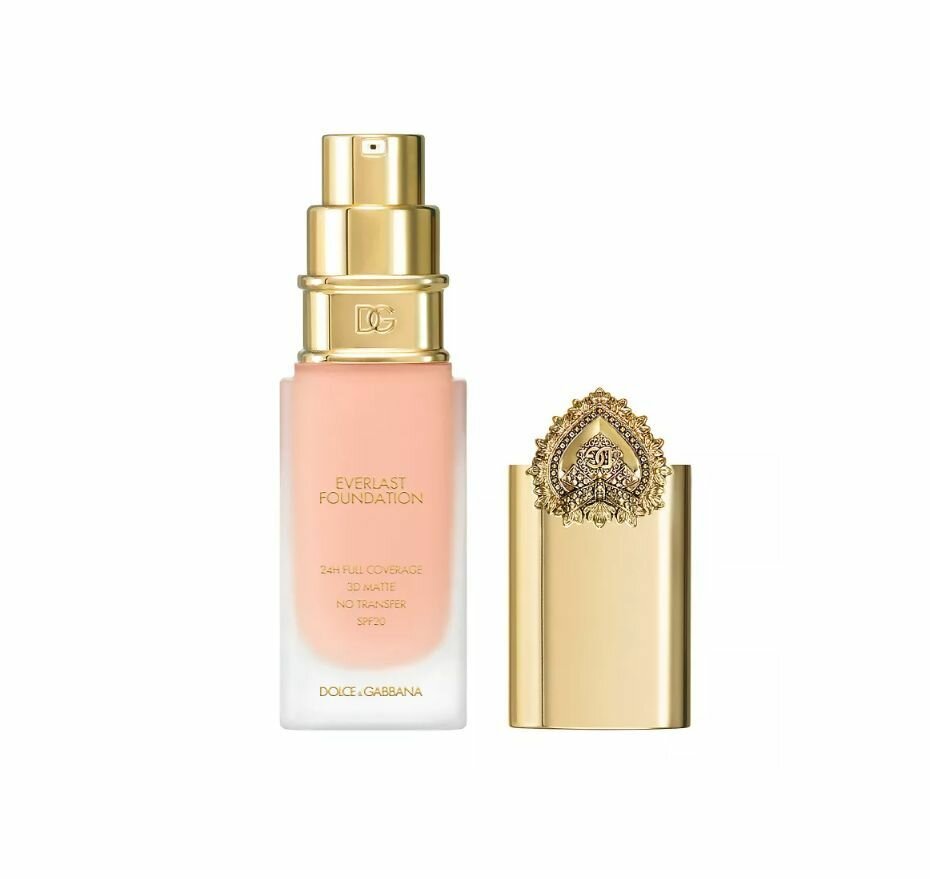 DOLCE&GABBANA Стойкий матовый тональный крем Everlast foundation SPF20 PA+++, 08W Light, 27 мл