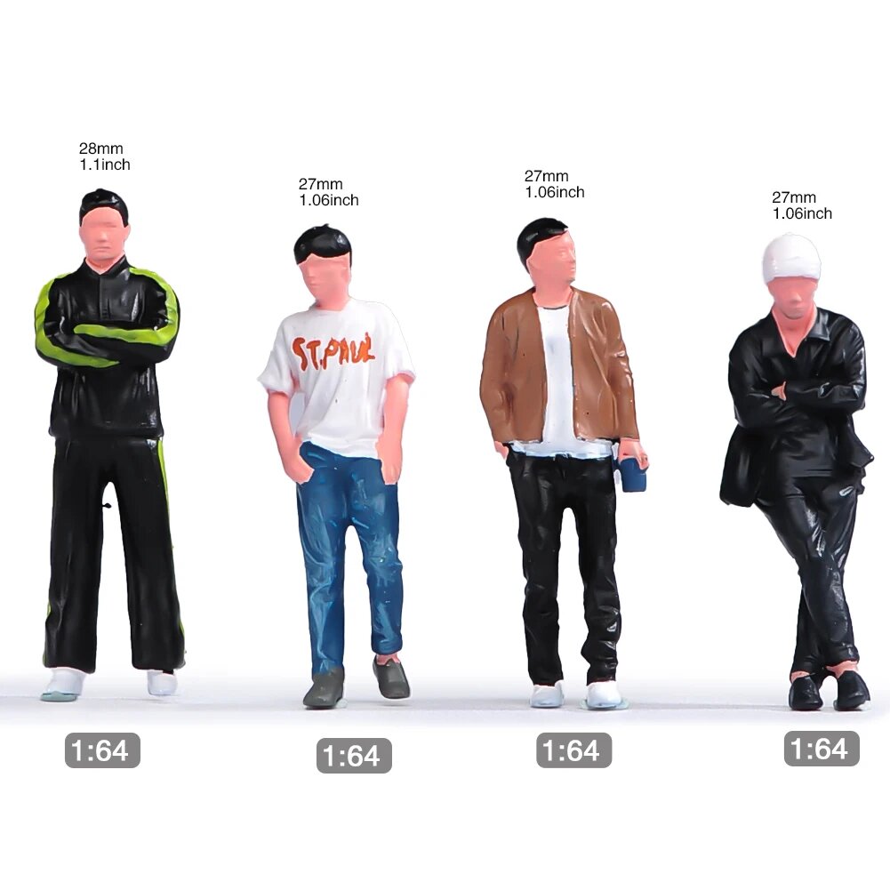 Миниатюрные фигурки MAK 1/64 ремонтный рабочий и полицейский Model 7