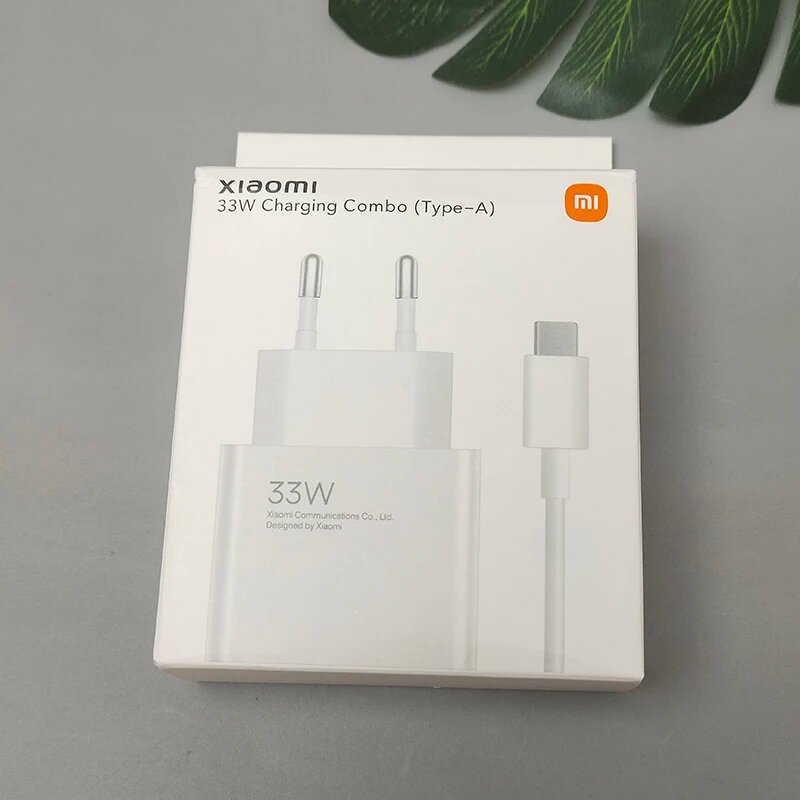 Оригинальное быстрое зарядное устройство Xiaomi 33 Вт, адаптер EU Turbo Charge, 6A, кабель USB Type C для быстрой зарядки Mi 12S 11 10 Lite Redmi K30 Pro